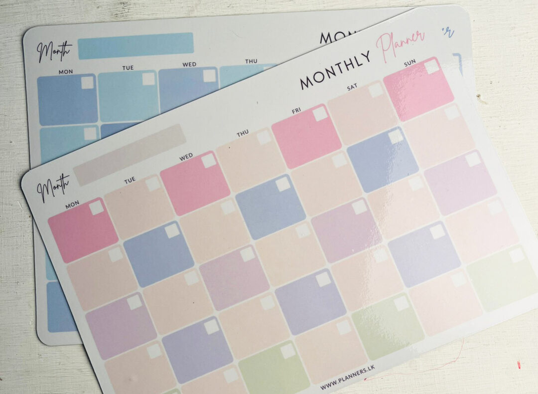 Magnetic Monthly Planner – Pastel Dreams - planners.lk