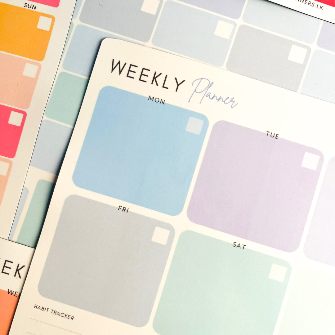 A4 Magnetic Weekly Planner – Floating Seaside - planners.lk