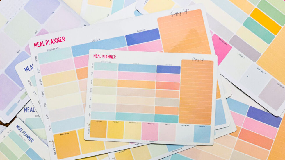 Magnetic Meal Planner – Pastel Dreams - planners.lk