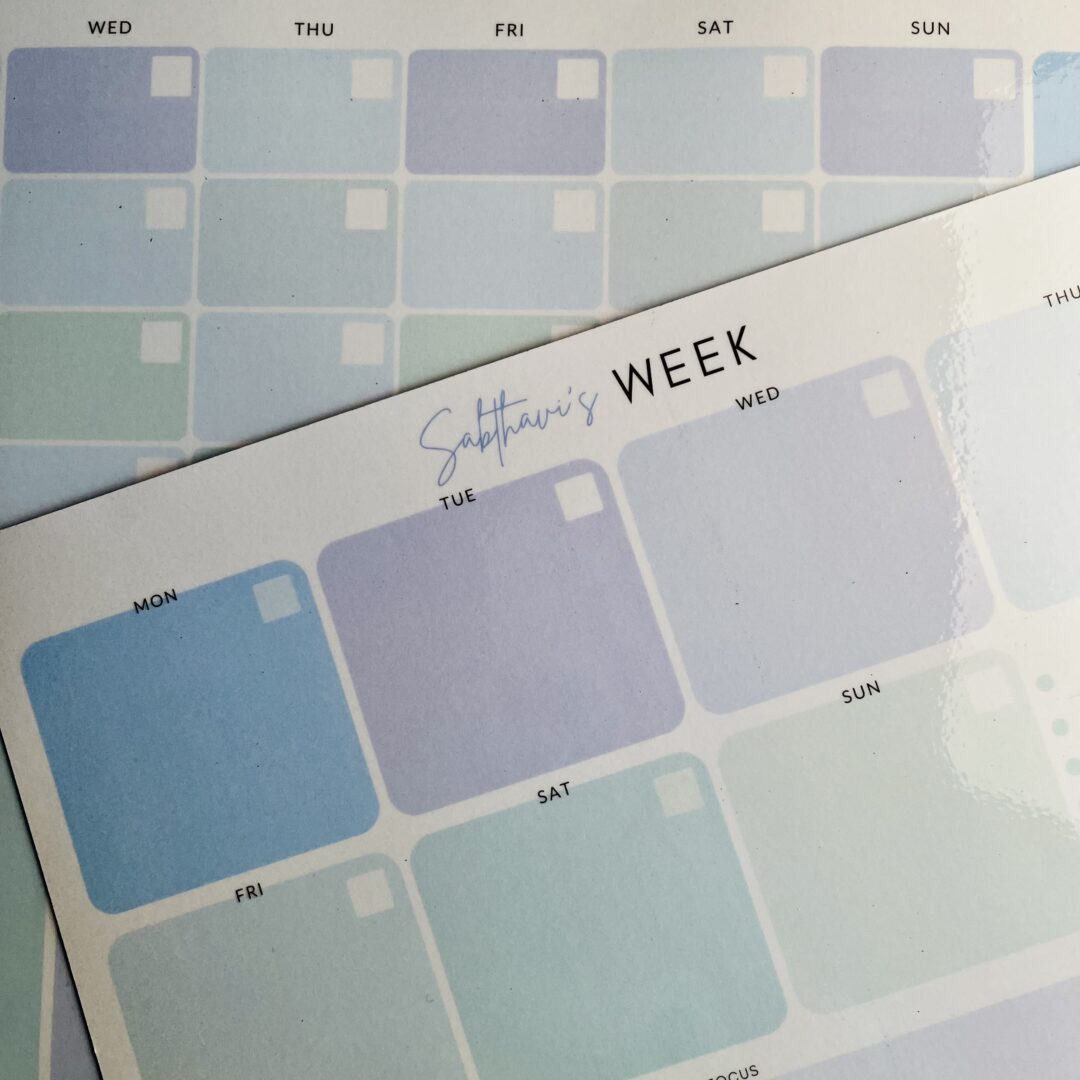 A4 Magnetic Weekly Planner – Floating Seaside - planners.lk